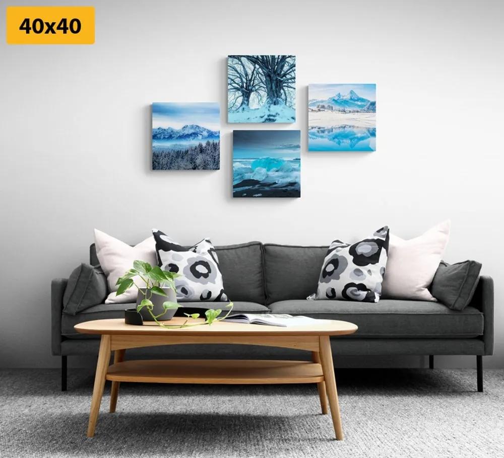Set obrazů sněhové království - 4x 60x60 cm