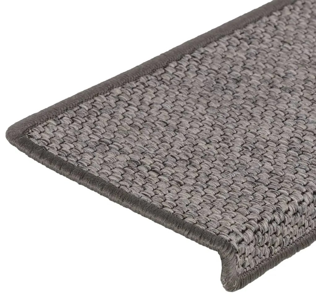 vidaXL Marketos Samolepící nášlapy na schody sisal 15ks 65x21x4cm šedé a béžové