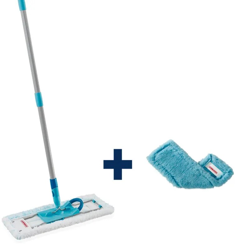 Leifheit Podlahový mop PROFI Micro Duo s kovovou tyčí + náhrada Static Plus 55170