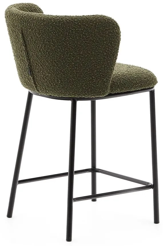 Zelená barová židle (výška sedáku 65 cm) Ciselia – Kave Home