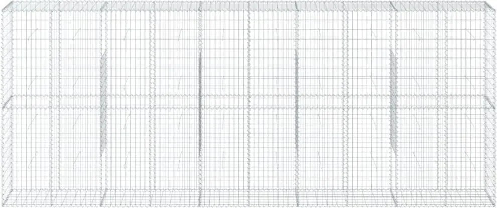 Gabionový koš s víkem 500 x 50 x 200 cm pozinkované železo 3295170