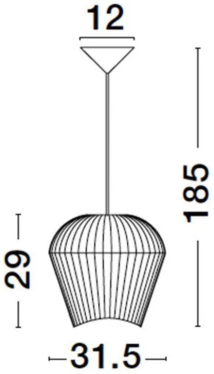 Nova Luce Závěsné svítidlo BREDO černý hliník černý kabel E27 1x12W