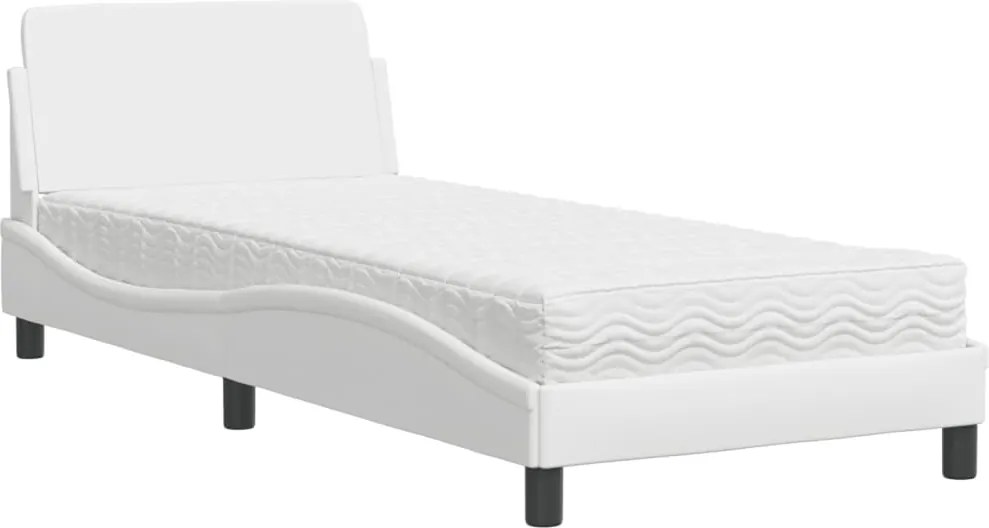 Postel s matrací Dover bílá 90 x 200 cm umělá kůže 3208338