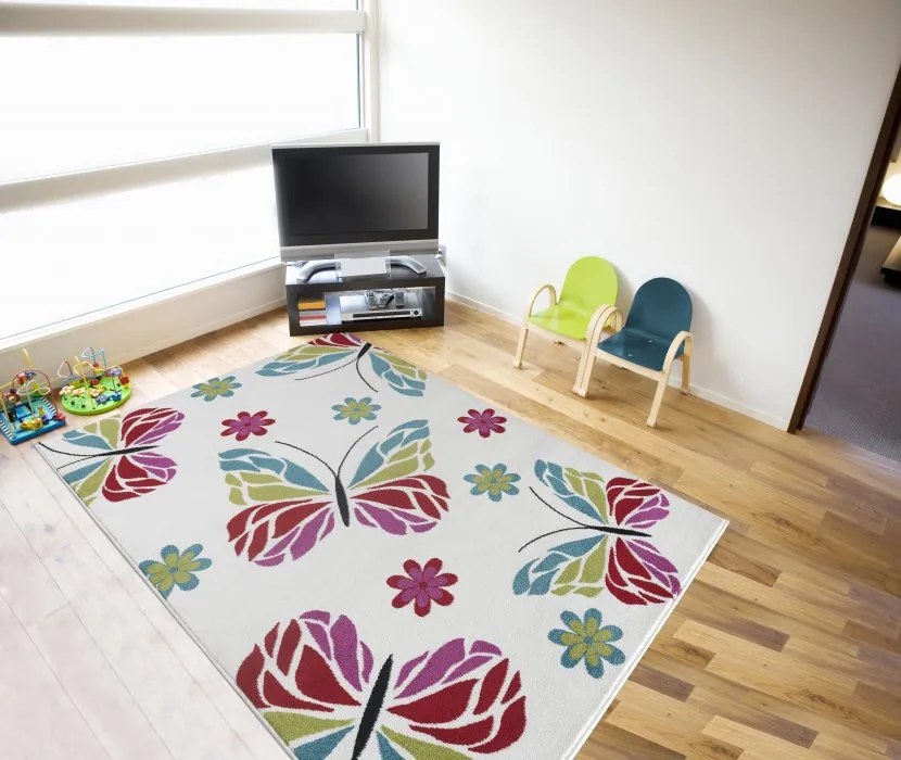 Vopi | Kusový koberec Kids 410 white - 160 x 230 cm