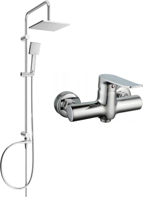 Mexen Tord sprchový set s dešťovou sprchou a sprchovou baterií Pecos, chromová, 72740200-00