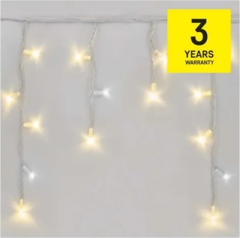 Propojovací vánoční řetěz bez zdroje EMOS Connecting D2CN02 50LED krápníky 3m teplá/studená bílá blikající