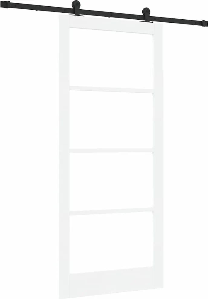 Posuvné dveře ORKDAL 93 x 211 cm Masivní borové dřevo a sklo 3332010