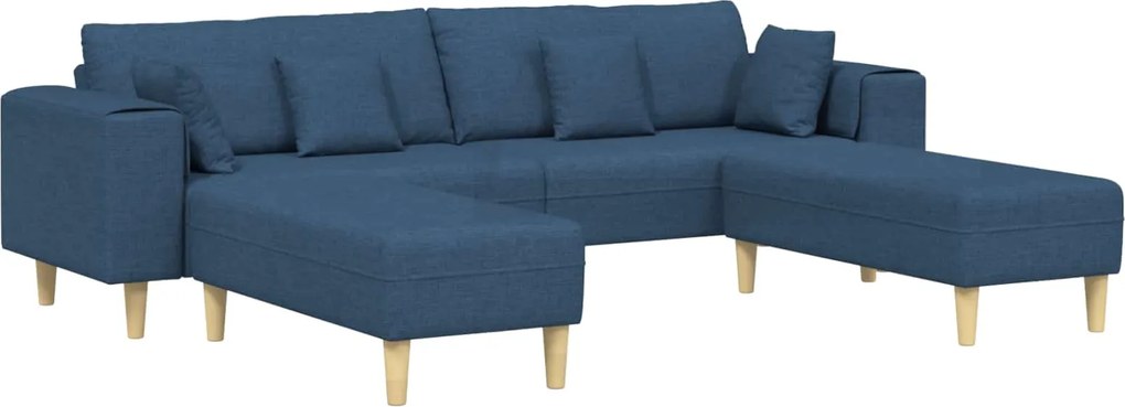 Pohovka 3 ks Modrá textil 3335169