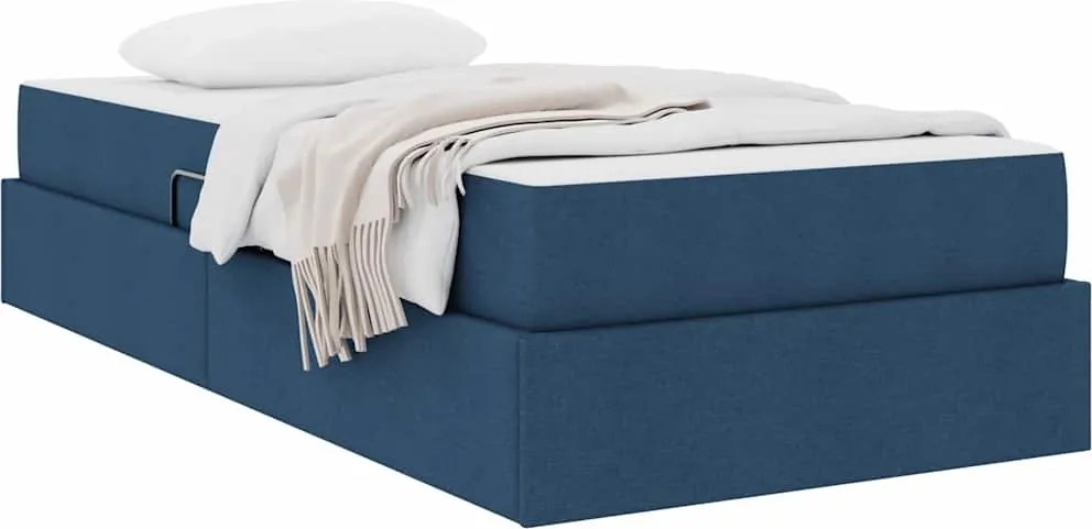 Postel s úložným prostorem a matrací Modrá 90 x 200 cm 3399639