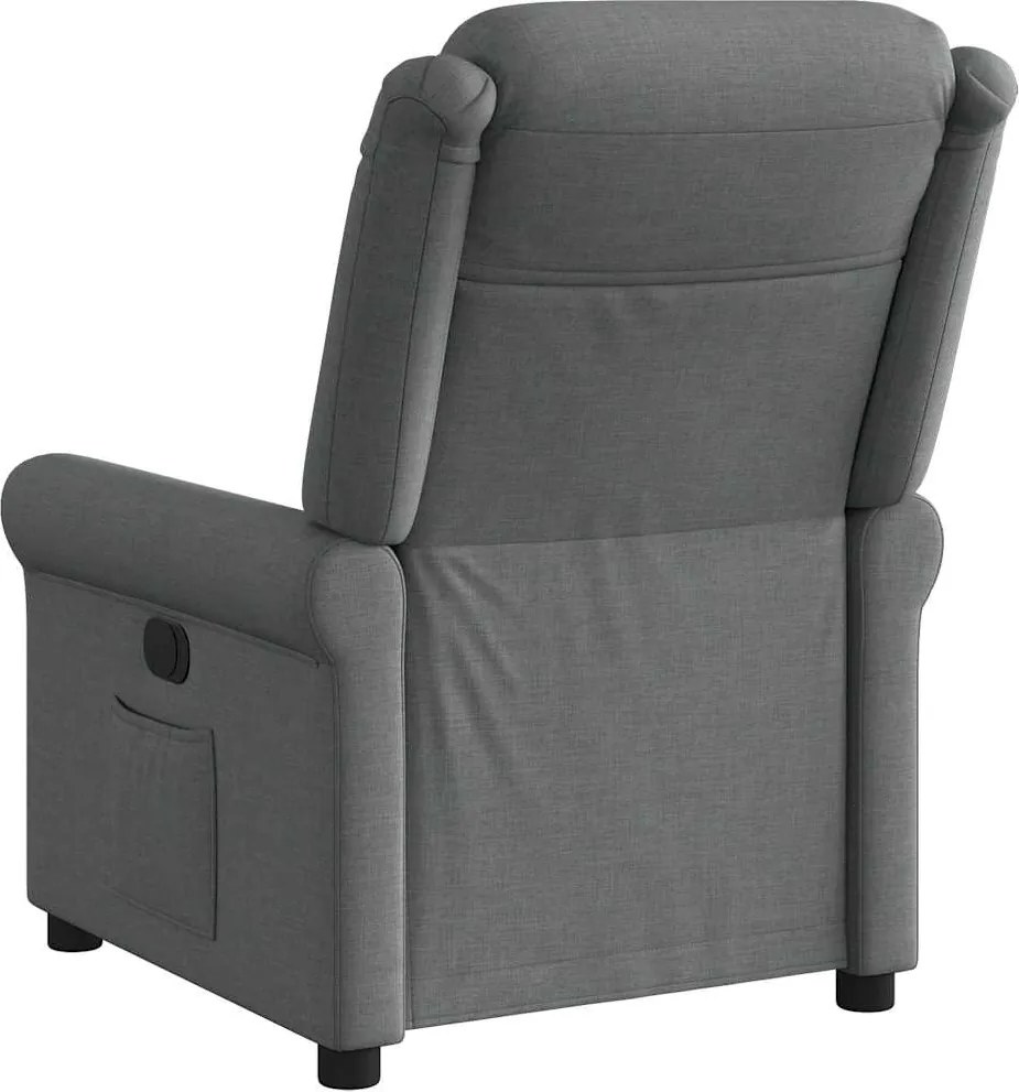 Elektrické polohovací křeslo tmavě šedé textil 3303295