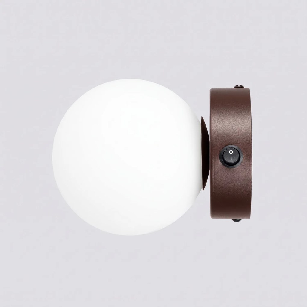 Sollux Lighting Nástěnné svítidlo YOLI 1 hnědé s vypínačem