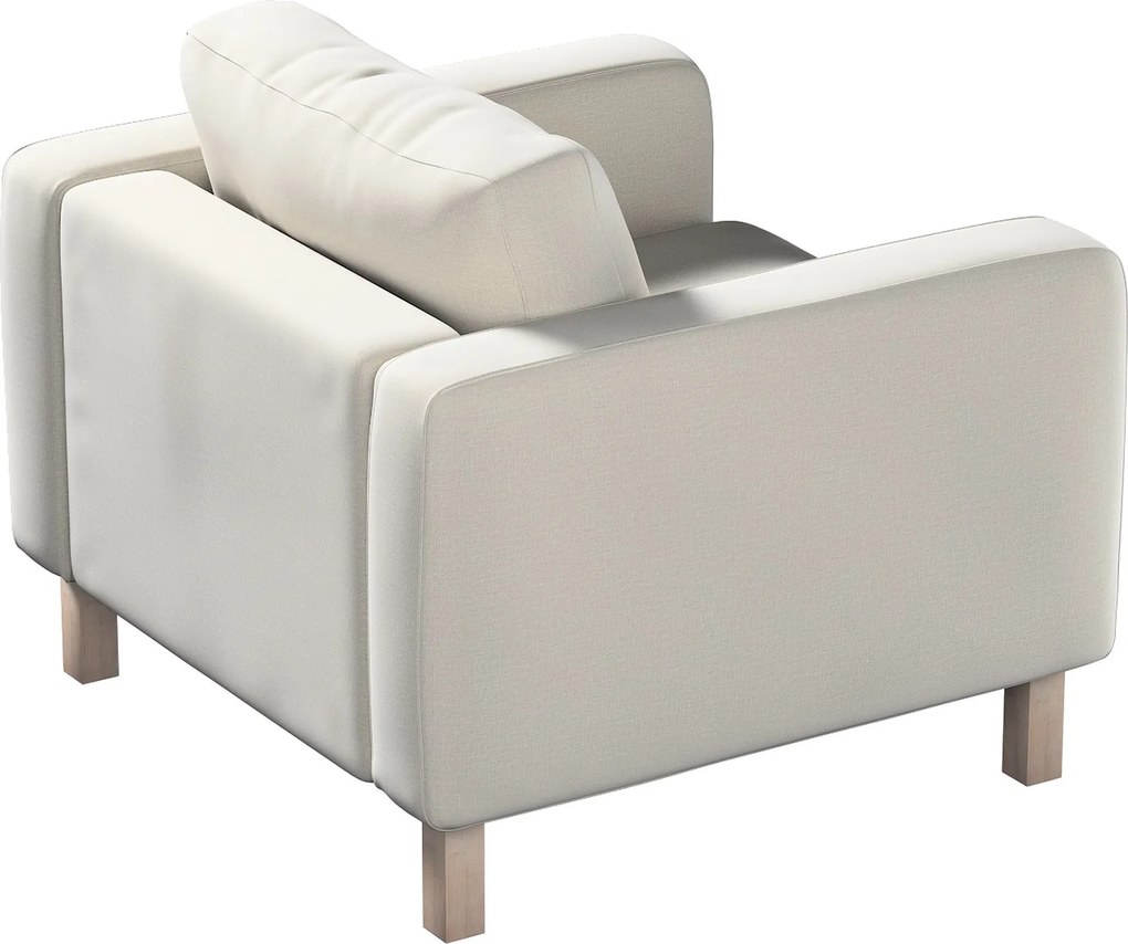 Potah na křeslo IKEA Karlstad, krátký barva šedá látka sametová