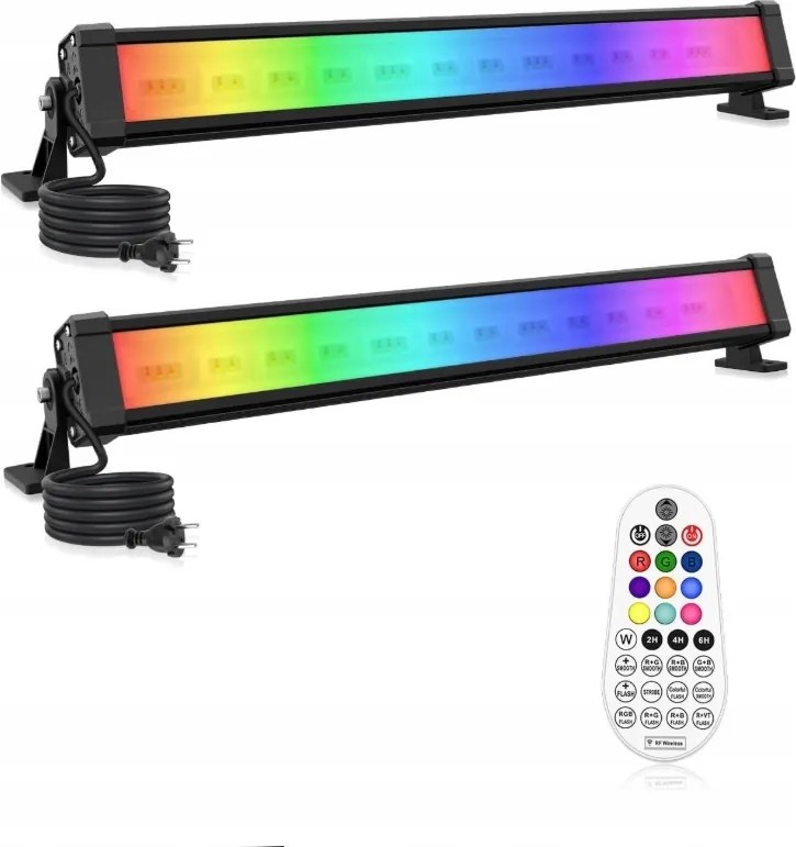 2x Led Rgb Venkovní Reflektor voděodolná lampa IP66 25W dálkový ovladač