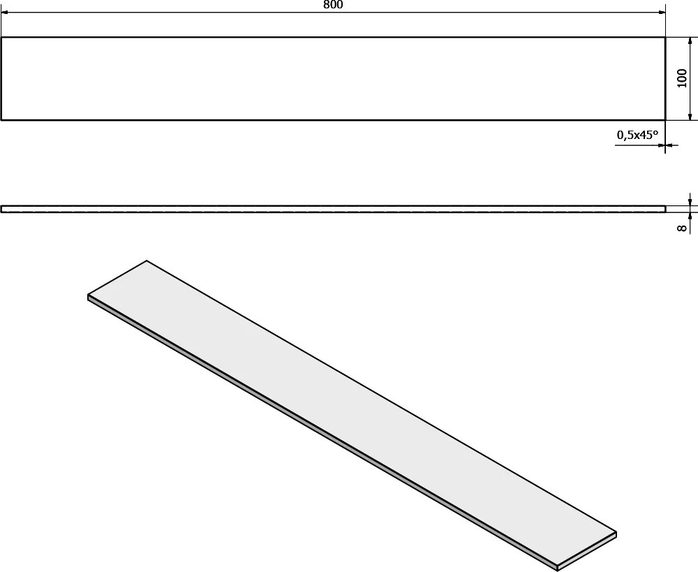 Sapho Sapho, Police 800x100x8mm, mléčné sklo, 22484