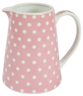 Porcelánový džbán na mléko růžový s puntíky 170 ml (ISABELLE ROSE)