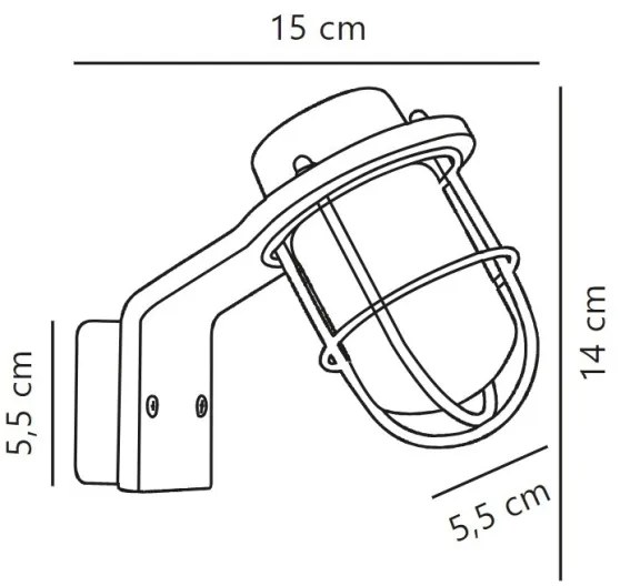 Nordlux - Venkovní nástěnné svítidlo MARINA 1xG9/40W/230V IP44