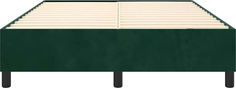 Rám postele s boxspringem tmavě zelená 140 x 190 cm samet 3121117