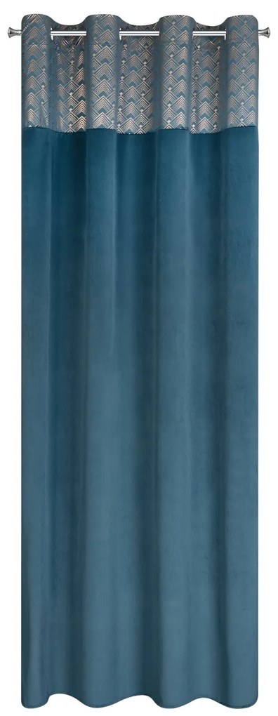 ZATEMŇOVACÍ ZÁVĚS NA KROUŽCÍCH ELEN 140X250 CM MODRÁ