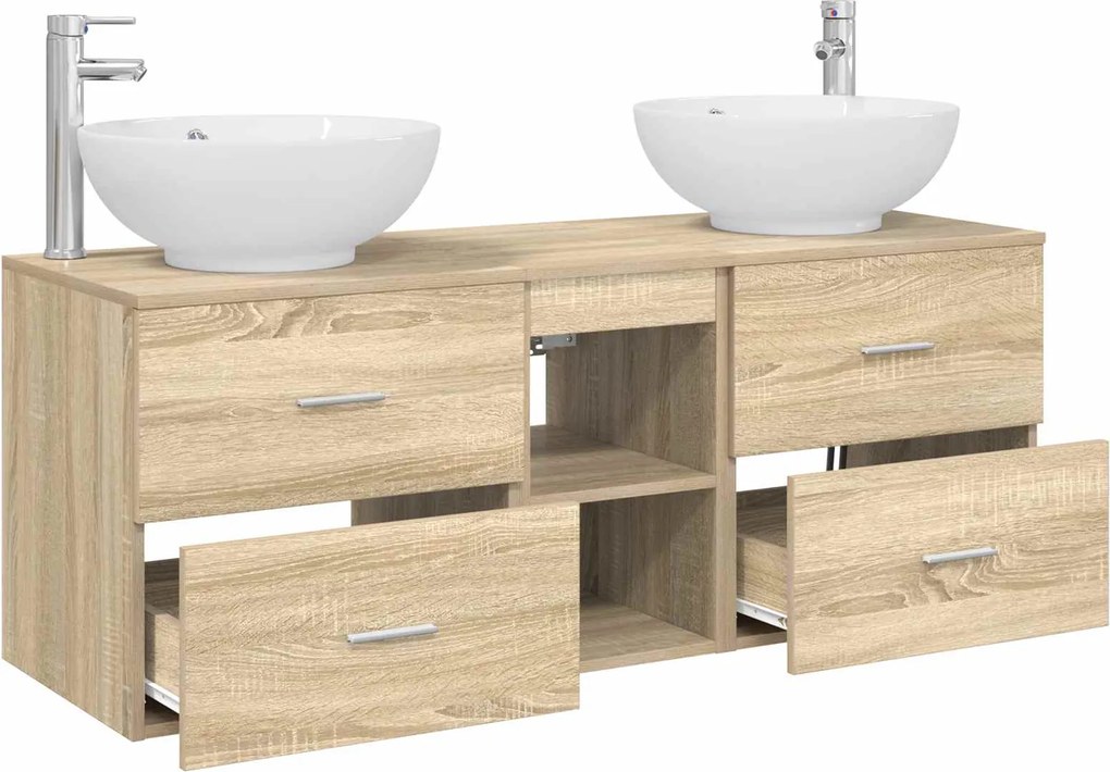 Sada koupelnového nábytku 3 ks Dub sonoma 49,5 x 44,5 x 65 cm 3405901