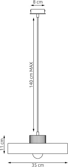 Lustr na lanku KIVI 1xE27/15W/230V bílá