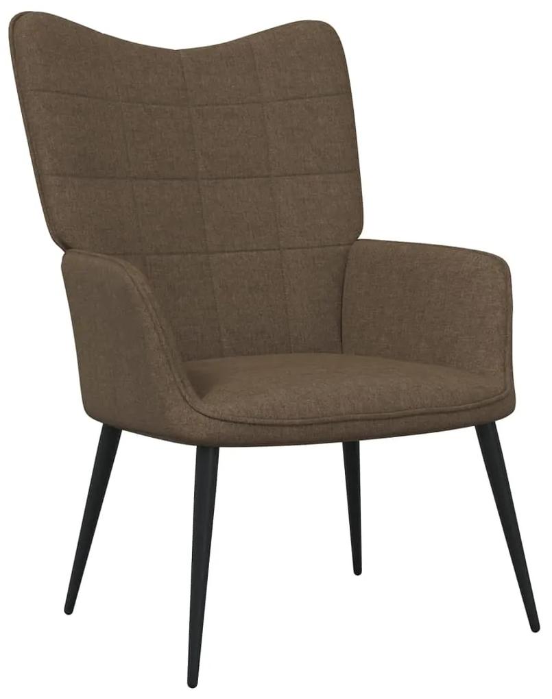 327944 vidaXL Relaxační židle hnědá textil
