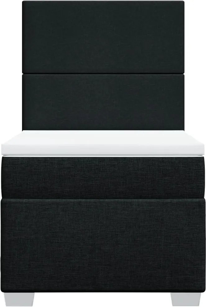 Box spring postel s matrací černá 90x200 cm textil 3290366