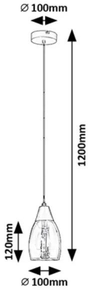 Rabalux 72181 - Lustr na lanku ILMARI 1xE27/15W/230V