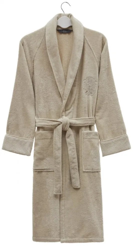 Modalový unisex župan DELUXE Světle béžová XXL