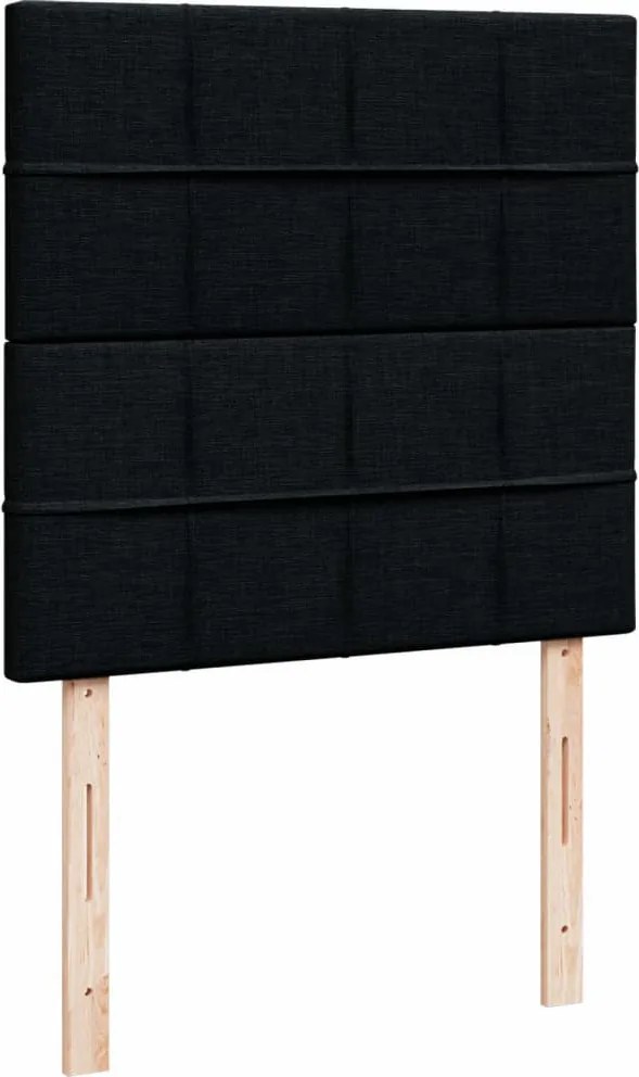 Box spring postel s matrací černá 90x190 cm textil 3291525