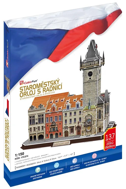 CubicFun - Puzzle 3D Staroměstský orloj - 137 dílků