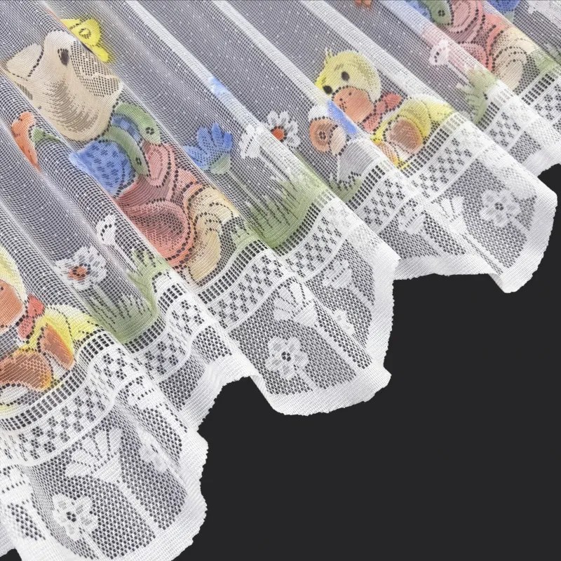 Vitrážová žakárová záclona 4349, výška 60 cm, metráž