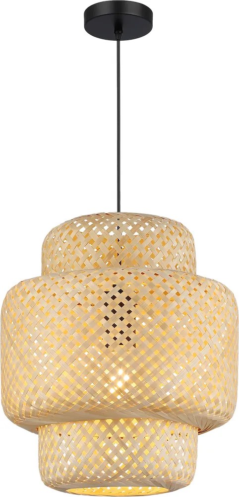 Závěsné svítidlo Hestia, 1x bambusové stínítko, (fi 30 cm), b