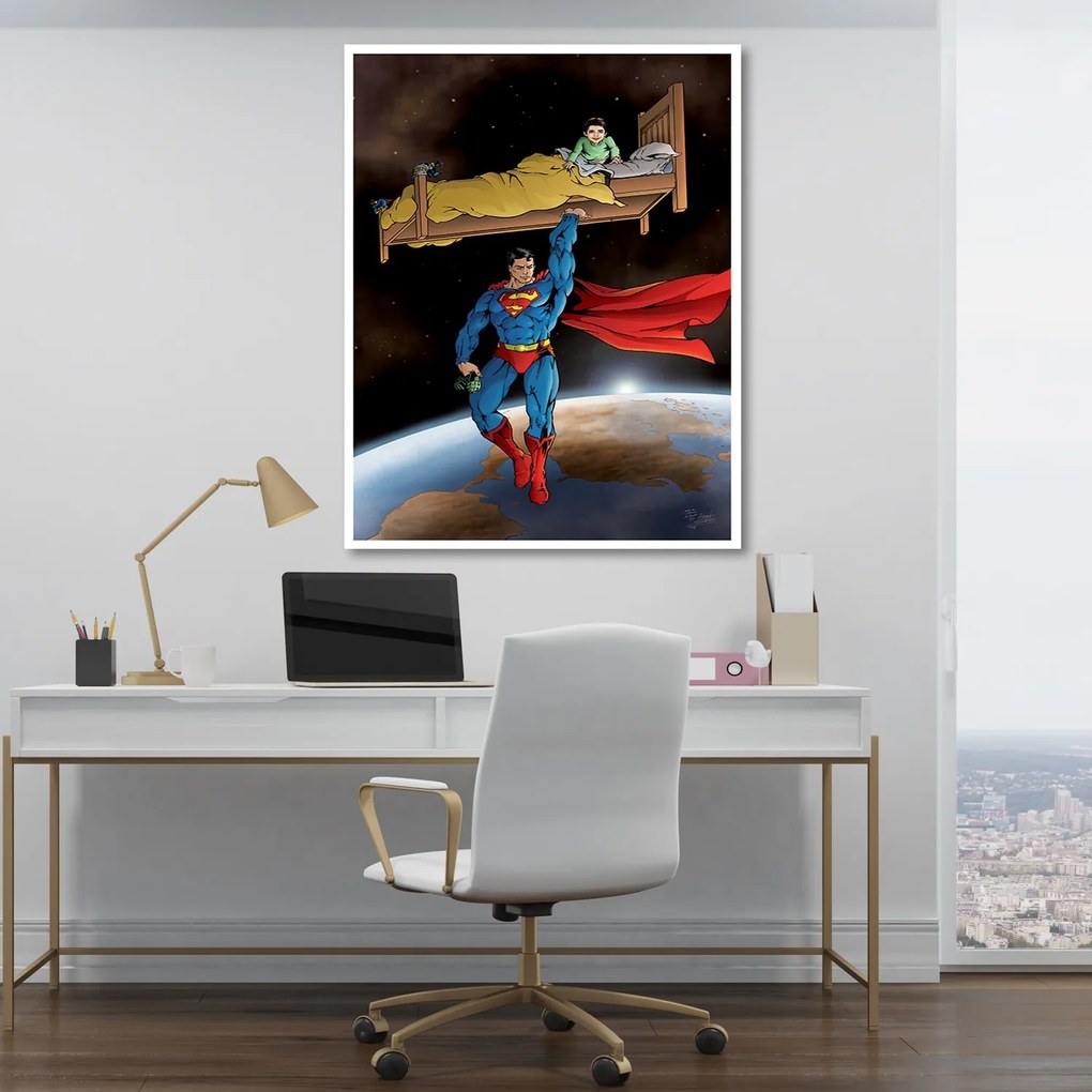 Gario Obraz na plátně Superman zachraňuje dítě - Saqman Rozměry: 40 x 60 cm