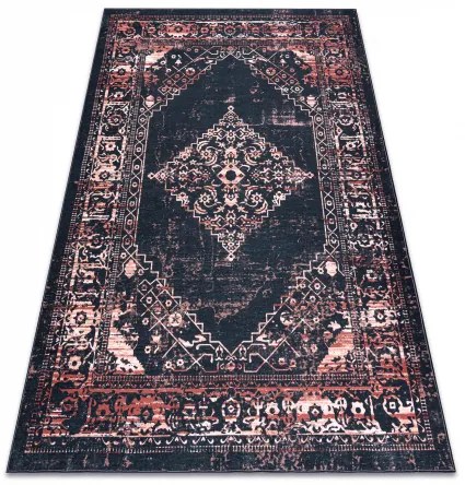 koberec ANTIKA 120 tek, moderní ornament, omyvatelný černý / ter velikost 160x220 cm | krásné koberce cz
