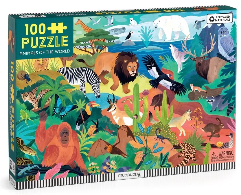 Mudpuppy Zvířata světa Puzzle100 dílků