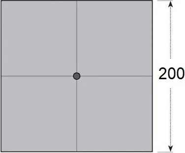 Doppler Gastro Magic Junior zahradní slunečník 200 x 200 cm antracit