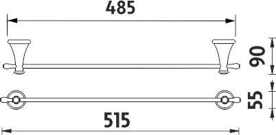 Nimco LADA retro držák na ručníky, 52 cm LA 19046-26