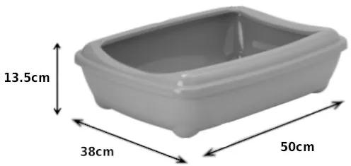 Bestent Toaleta pro kočky 50x38x13,5cm Grey Modern