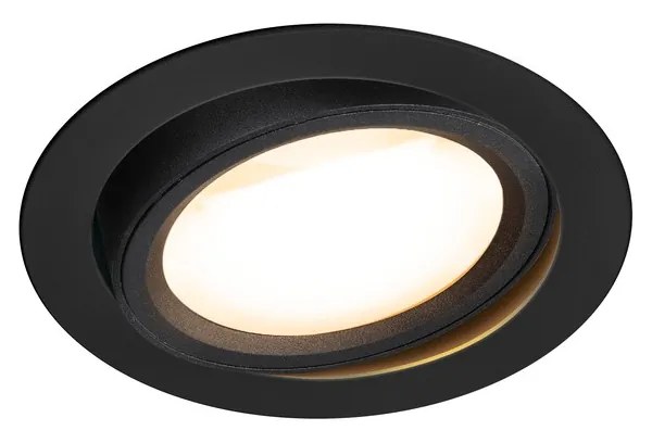 SLV 1004668 Oculus, černá výklopná bodovka, LED 10,5W 2000-3000K, průměr 12cm