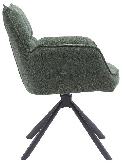 Designová otočná židle Callahan lesnická zelená