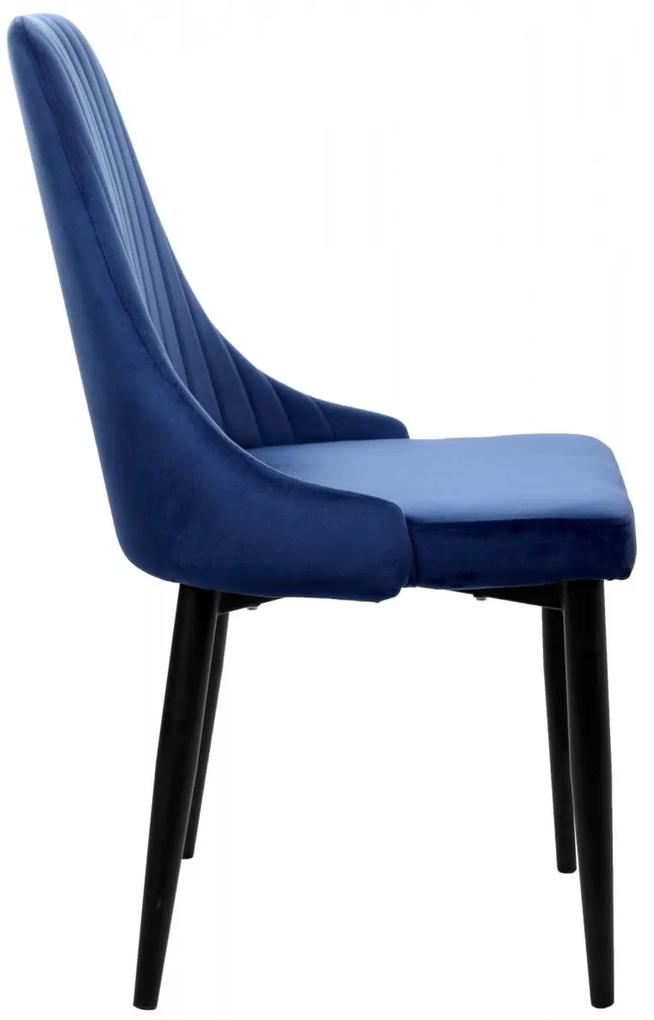 Židle LORIENT VELVET modrá
