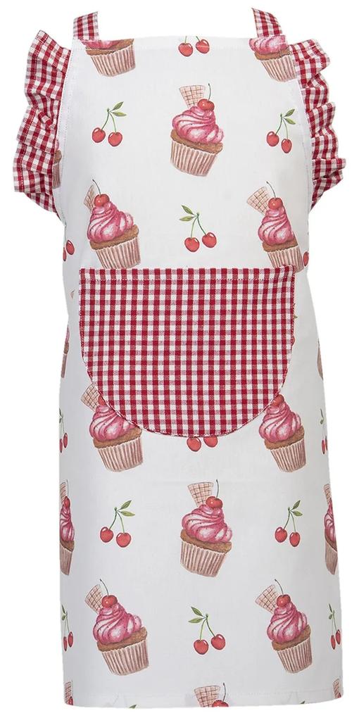 Dětská kuchyňská zástěra Cherry Cupcake - 48*56 cm