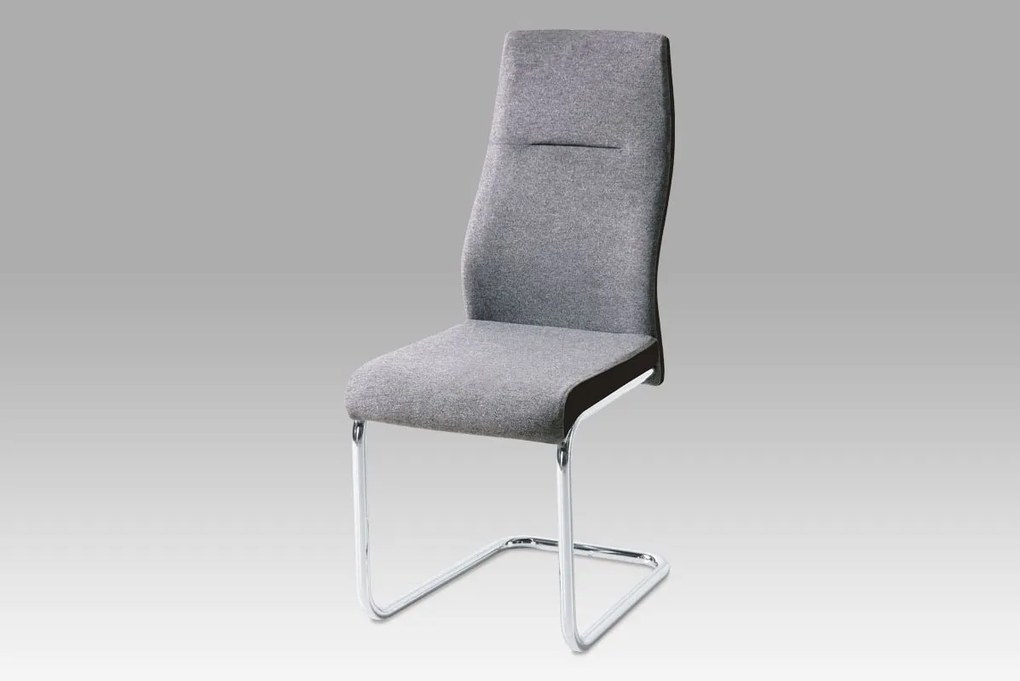 Jídelní židle šedá látka černá koženka HC-238 GRB2