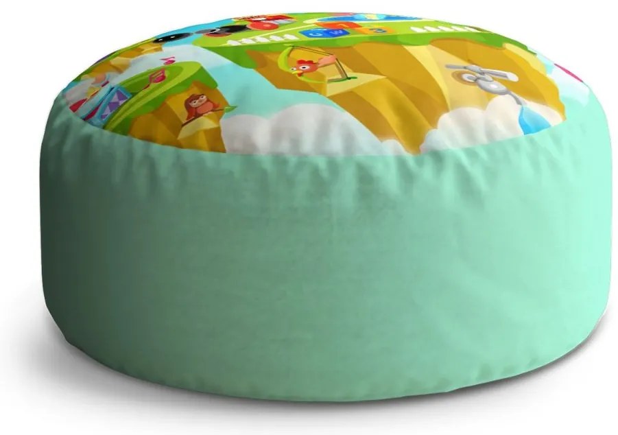 Taburet Circle dětský motiv 2, barevná