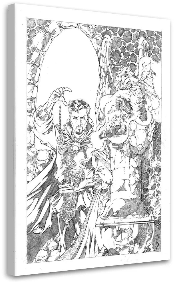 Gario Obraz na plátně Kresba Doctora Strange - Saqman Rozměry: 40 x 60 cm