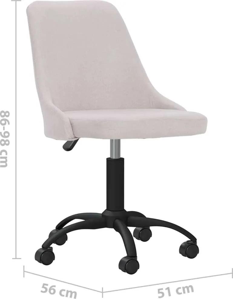 vidaXL Otočné jídelní židle 2 ks textil [330885] Barva: krémová