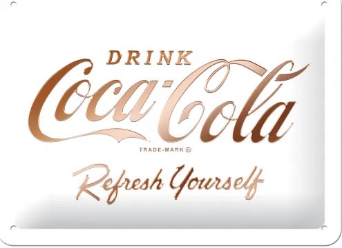 Postershop Plechová cedule: Coca-Cola Refresh Yourself - 15x20 cm