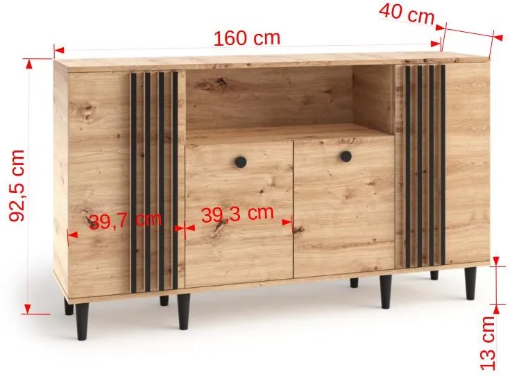 ADRK Furniture Komoda LIVIA 04 ADRK-CHES-LIV-04-ART
