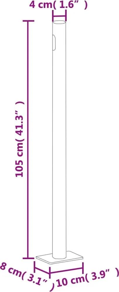 vidaXL Zatahovací boční markýza / zástěna 170 x 1200 cm [313396] Barva: krémová