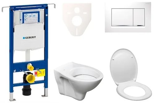 Cenově zvýhodněný závěsný WC set Geberit do lehkých stěn / předstěnová montáž + WC Ceramia S-Line Pro 111.355.00.5ND5